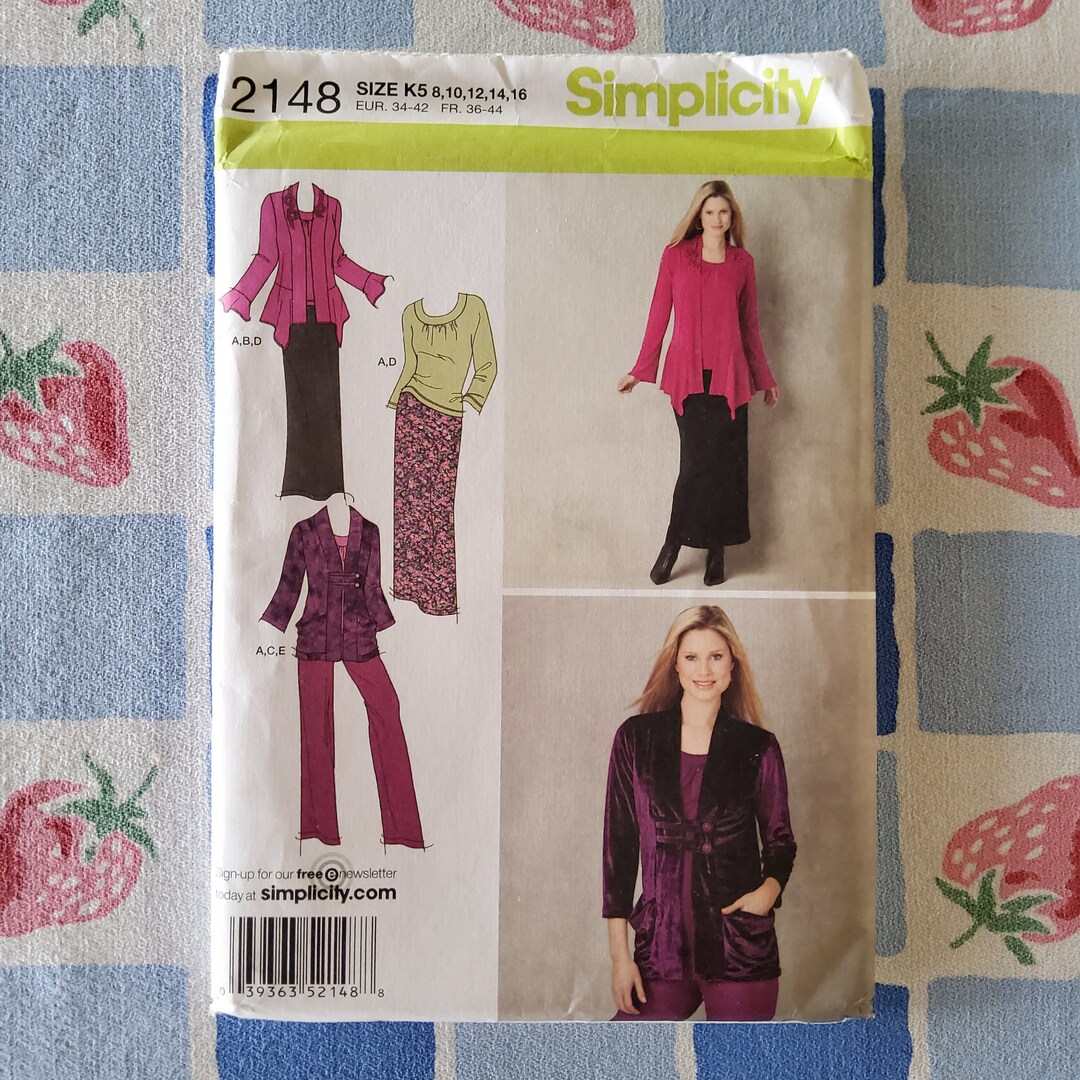 Simplicity 2148 Complete Uncut Factory Folds Sewing Pattern Capsule ...