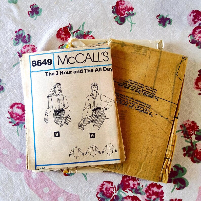 Mccalls 8649 Complete Uncut Factory Folds Vintage 80s Sewing Pattern ...