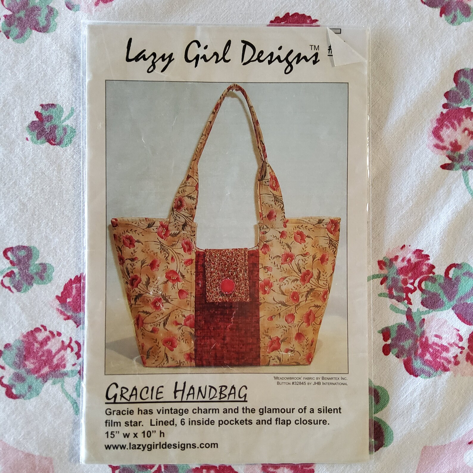 Lazy Girl Designs Gracie Handbag Vintage 90s Complete Uncut Factory ...