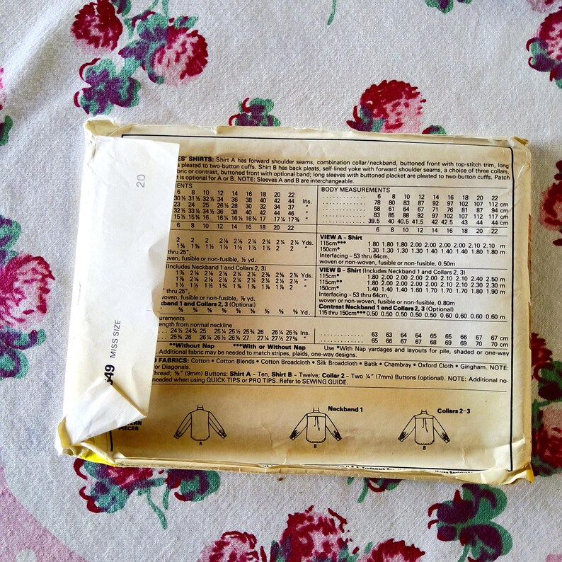 Mccalls 8649 Complete Uncut Factory Folds Vintage 80s Sewing Pattern ...