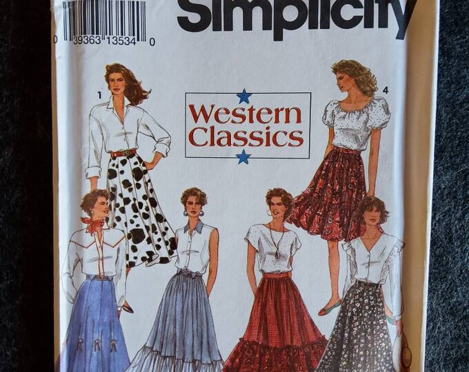 Simplicity 8193 Complete Uncut Factory Folds Vintage 90s Country ...