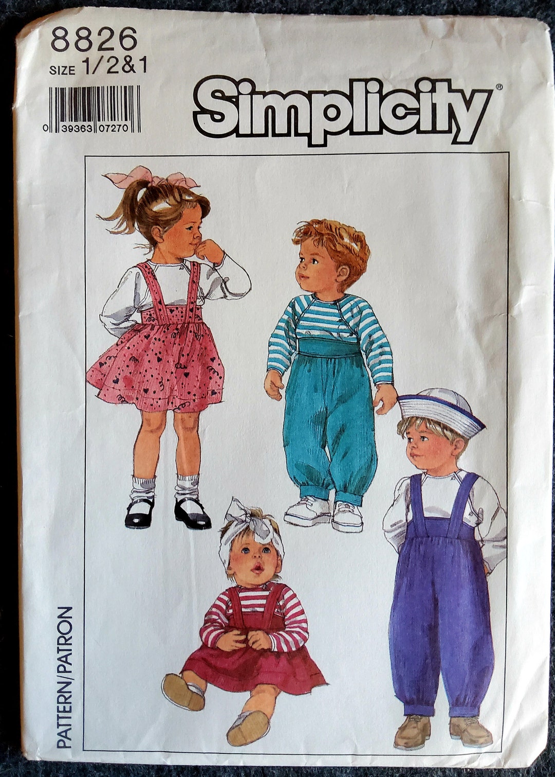 Simplicity 8826 Complete Uncut Factory Folds Vintage 80s Sewing Pattern ...