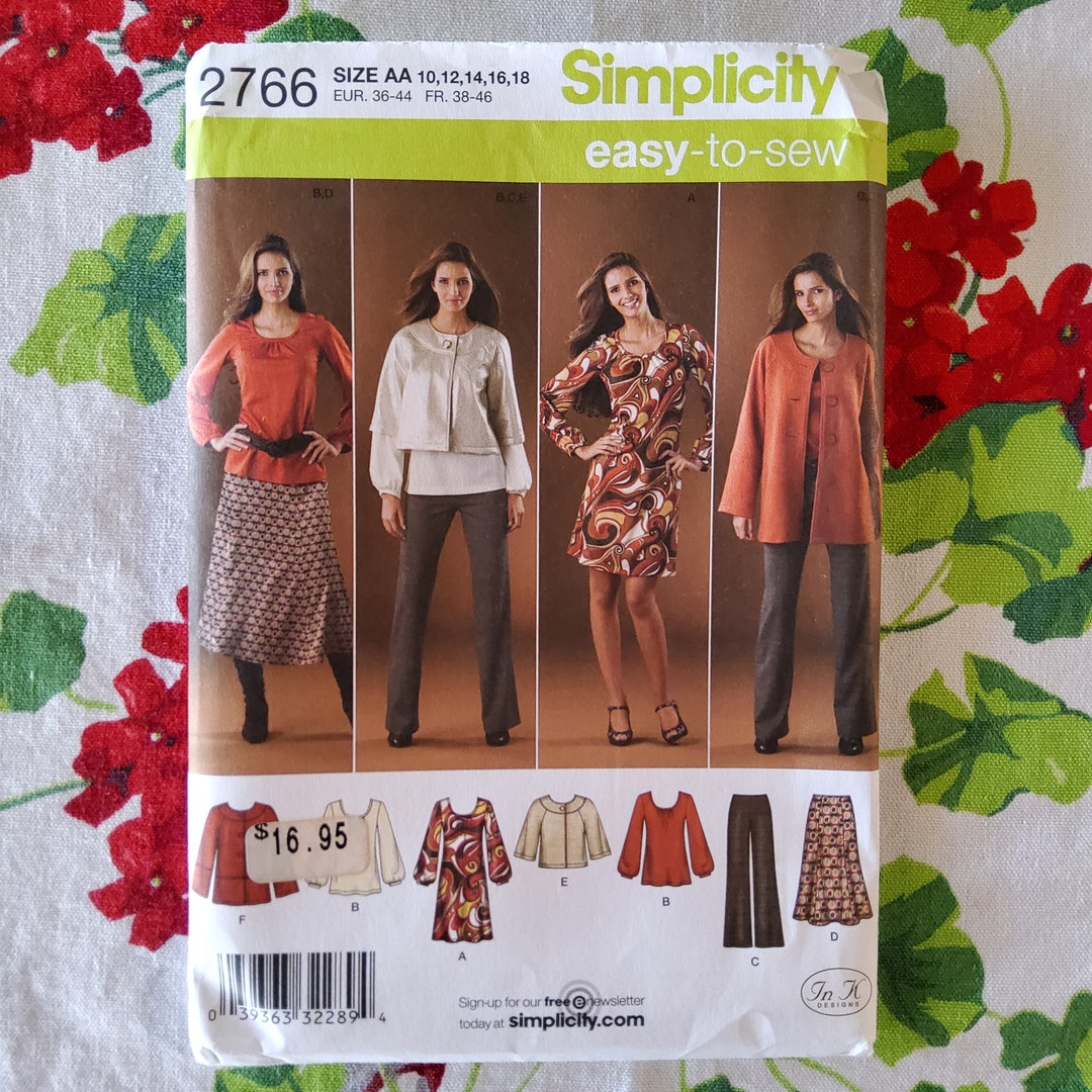 Simplicity 2766 Complete Uncut Factory Folds Sewing Pattern Capsule ...