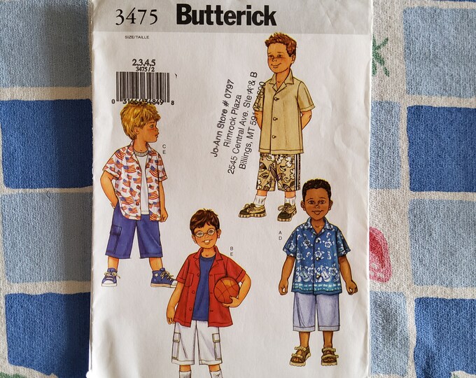 Butterick 3475 Complete Uncut Factory Folds Sewing Pattern Kids Long ...