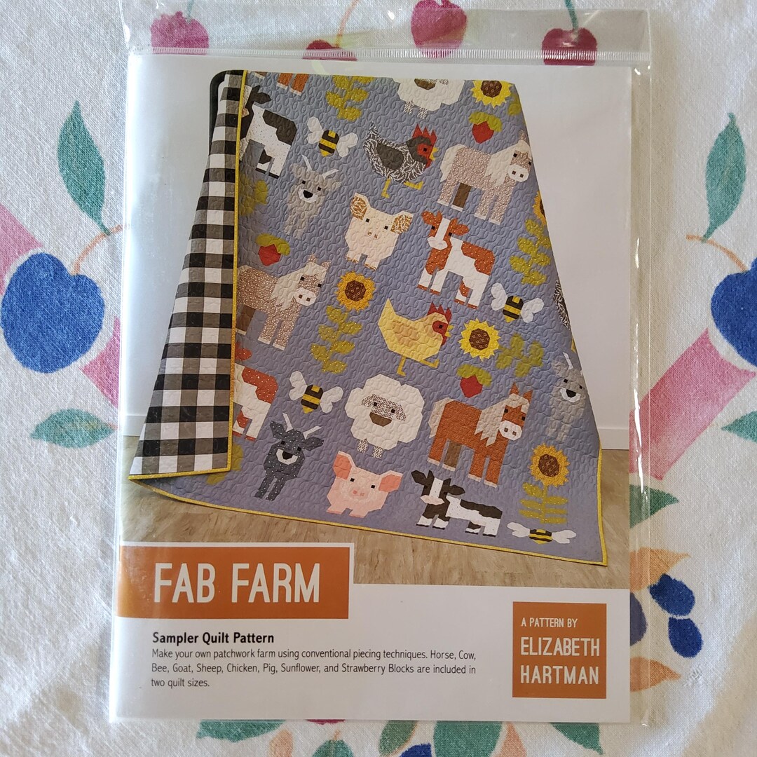Fab Farm by Elizabeth Hartman Sampler Quilt Pattern Barnyard Farm ...