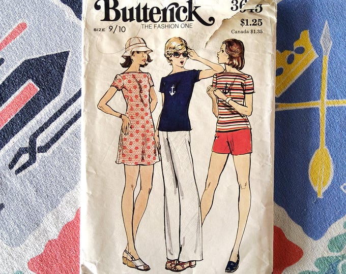 Butterick 3067 Cut Complete Vintage 70s Sewing Pattern Pintuck Puff ...
