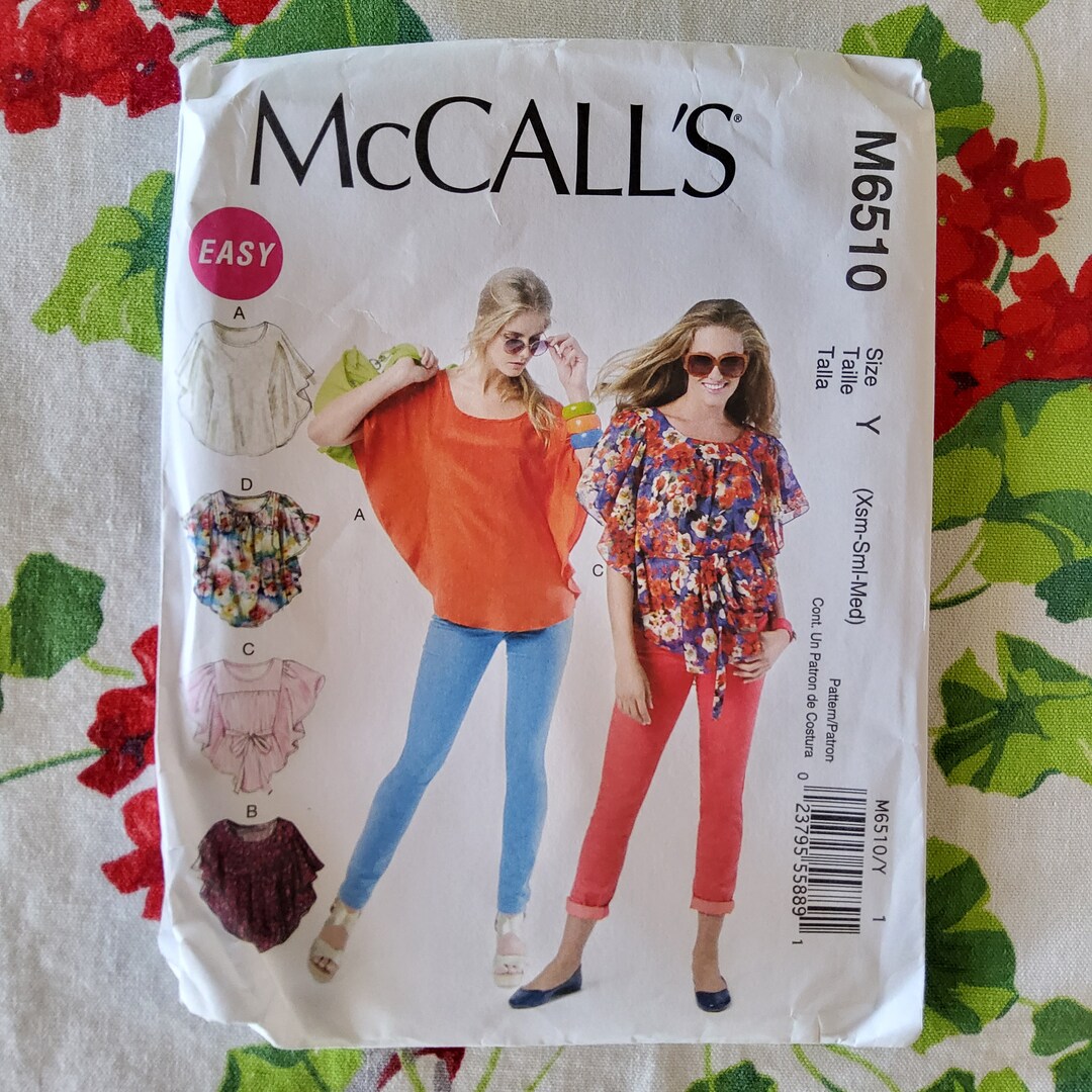 Mccalls 6510 Complete Uncut Factory Folds Sewing Pattern Butterfly ...