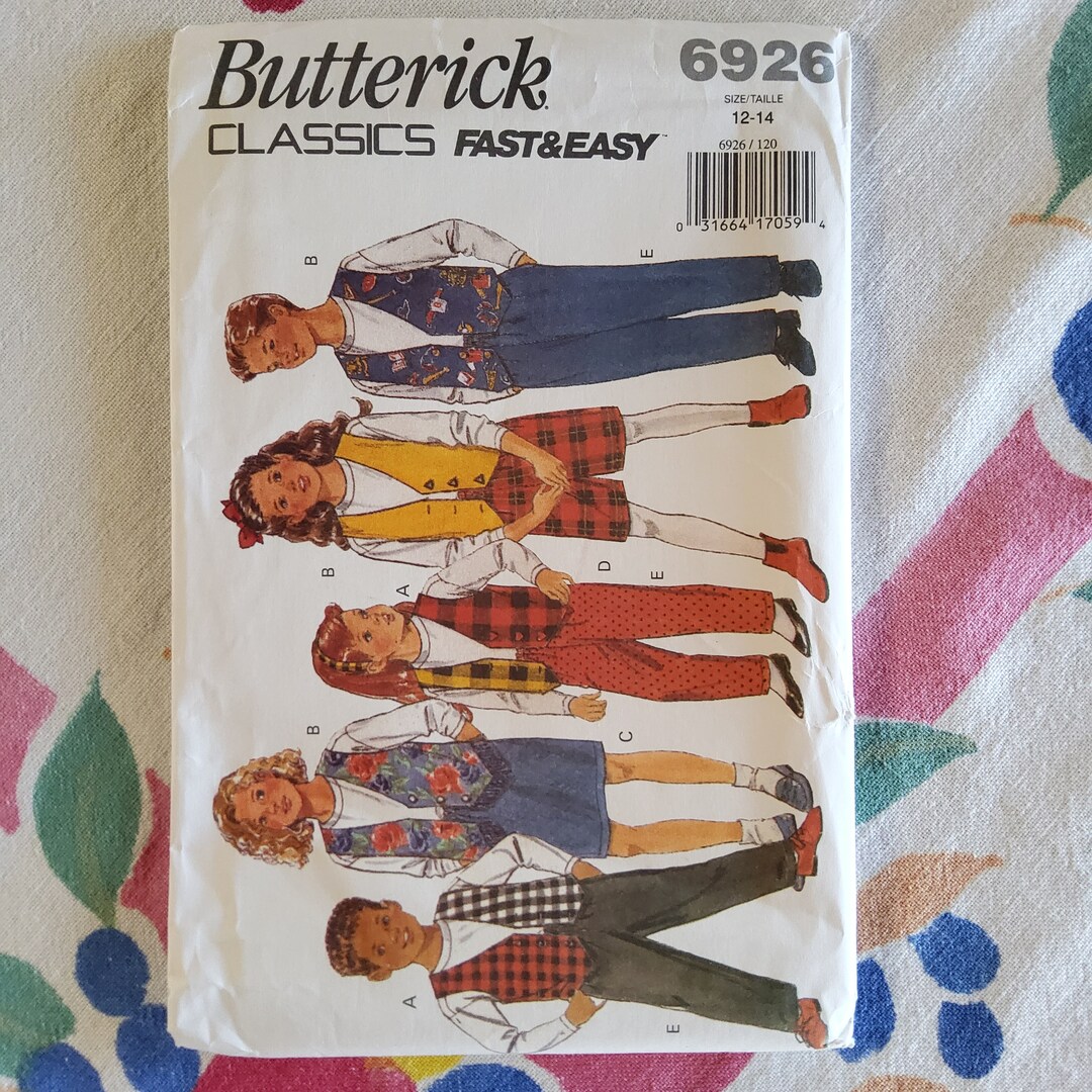Butterick 6926 Complete Uncut Factory Folds Vintage 90s Sewing Pattern ...