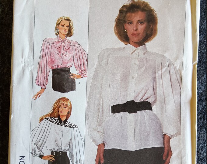 Simplicity 8358 Complete Uncut Factory Folds Vintage 80s Blouse Pattern ...