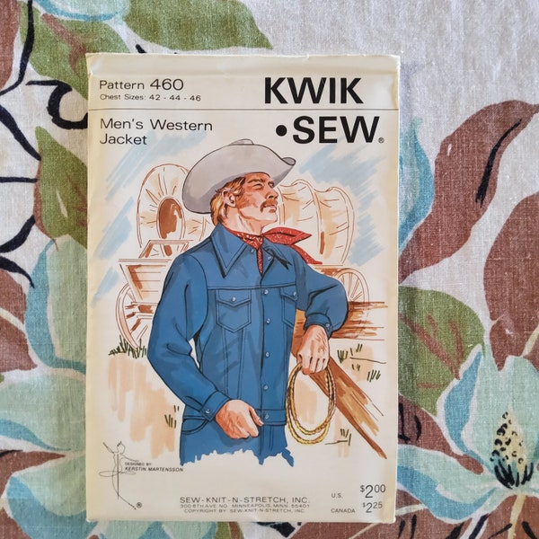 Vintage Cowboy Jacket Sewing Pattern - Etsy