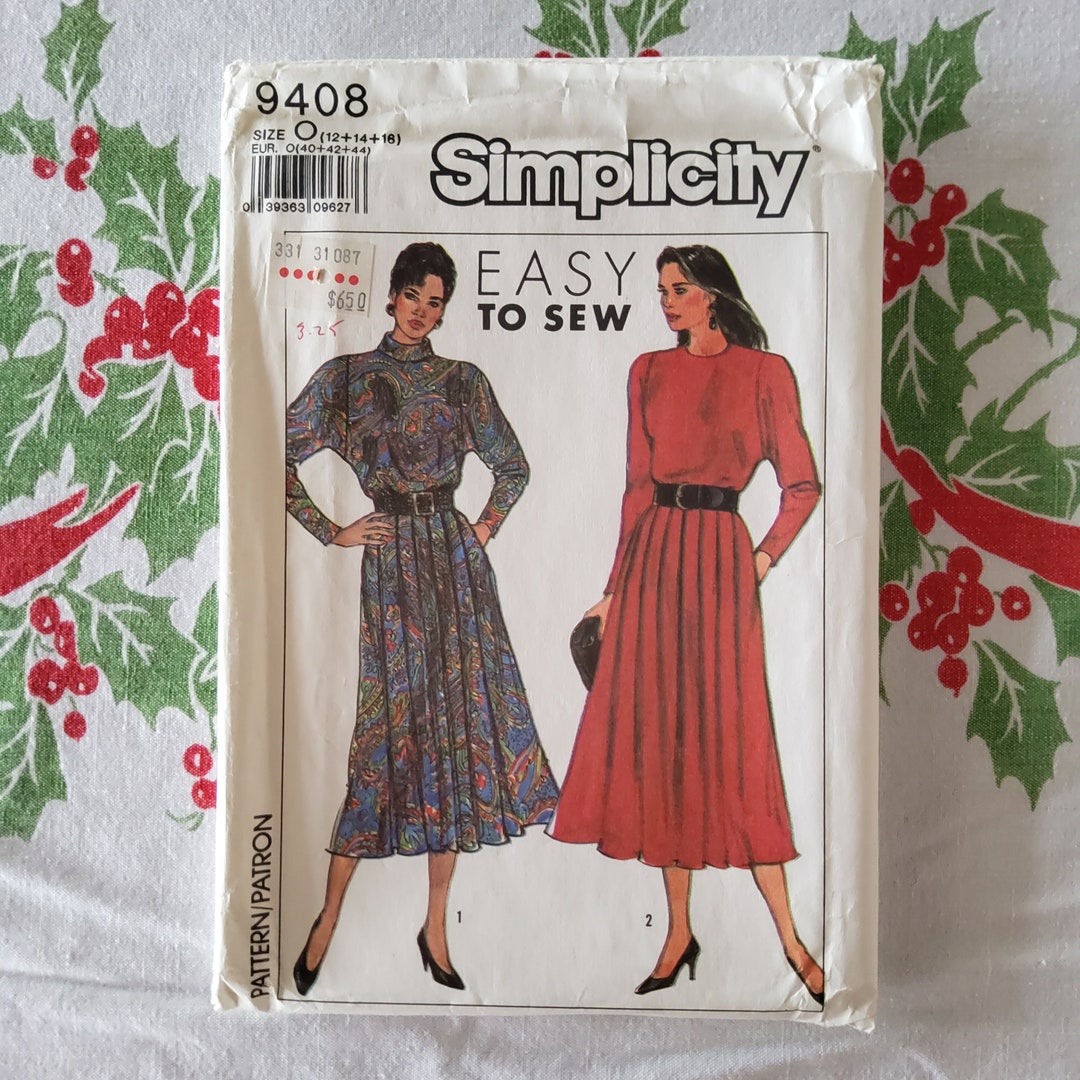 Simplicity 9408 Complete Uncut Factory Folds Vintage 80s Sewing Pattern ...