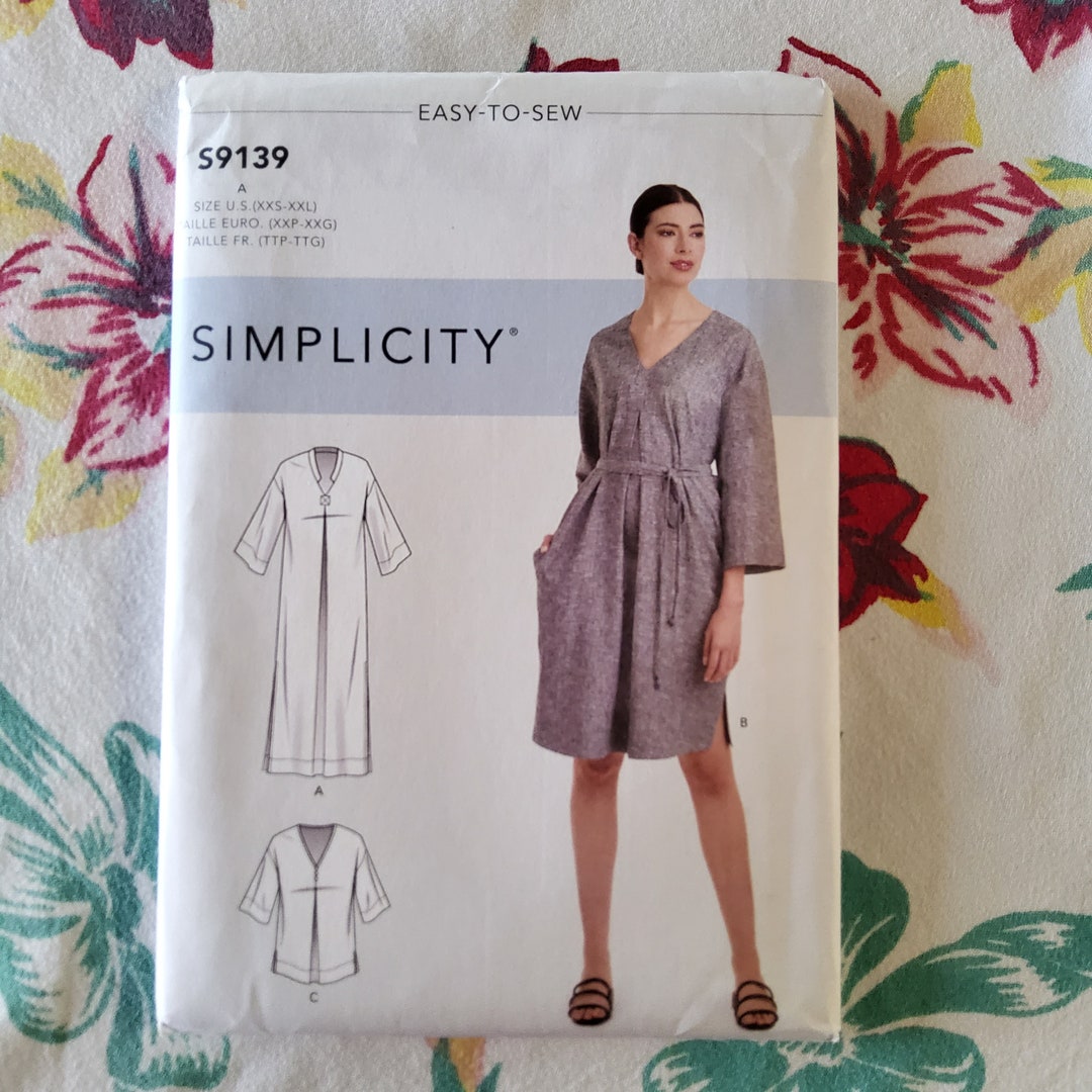 Simplicity 9139 Complete Uncut Factory Folds Sewing Pattern Caftan ...