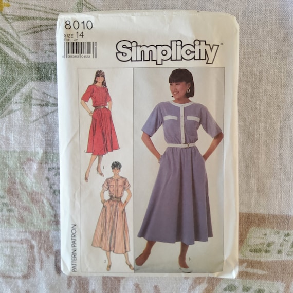 Simplicity 8010 Complete Uncut Factory Folds Vintage 80s Does - Etsy