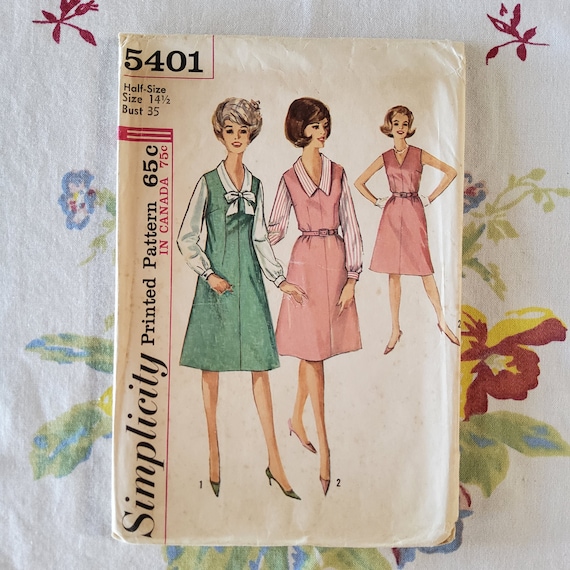 Simplicity 5401 Complete Uncut Factory Folds Vintage 60s | Etsy