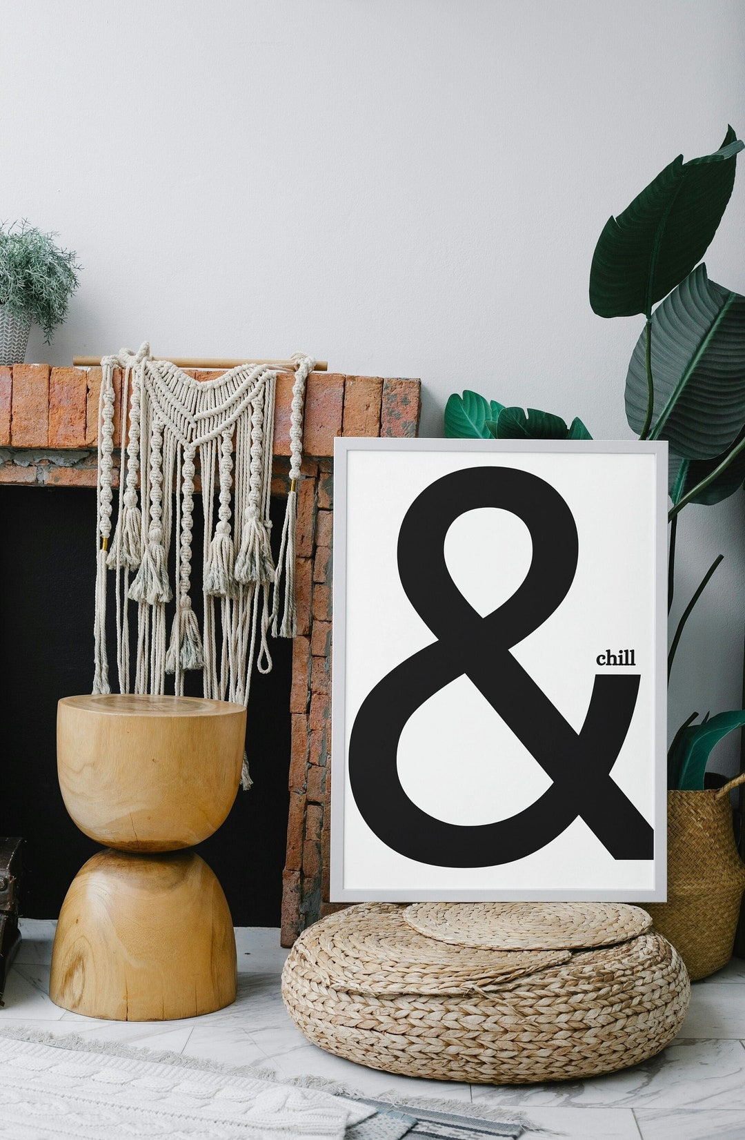 Chill Poster - Minimalist Modern Wall Art, Relaxation Quote Print ...