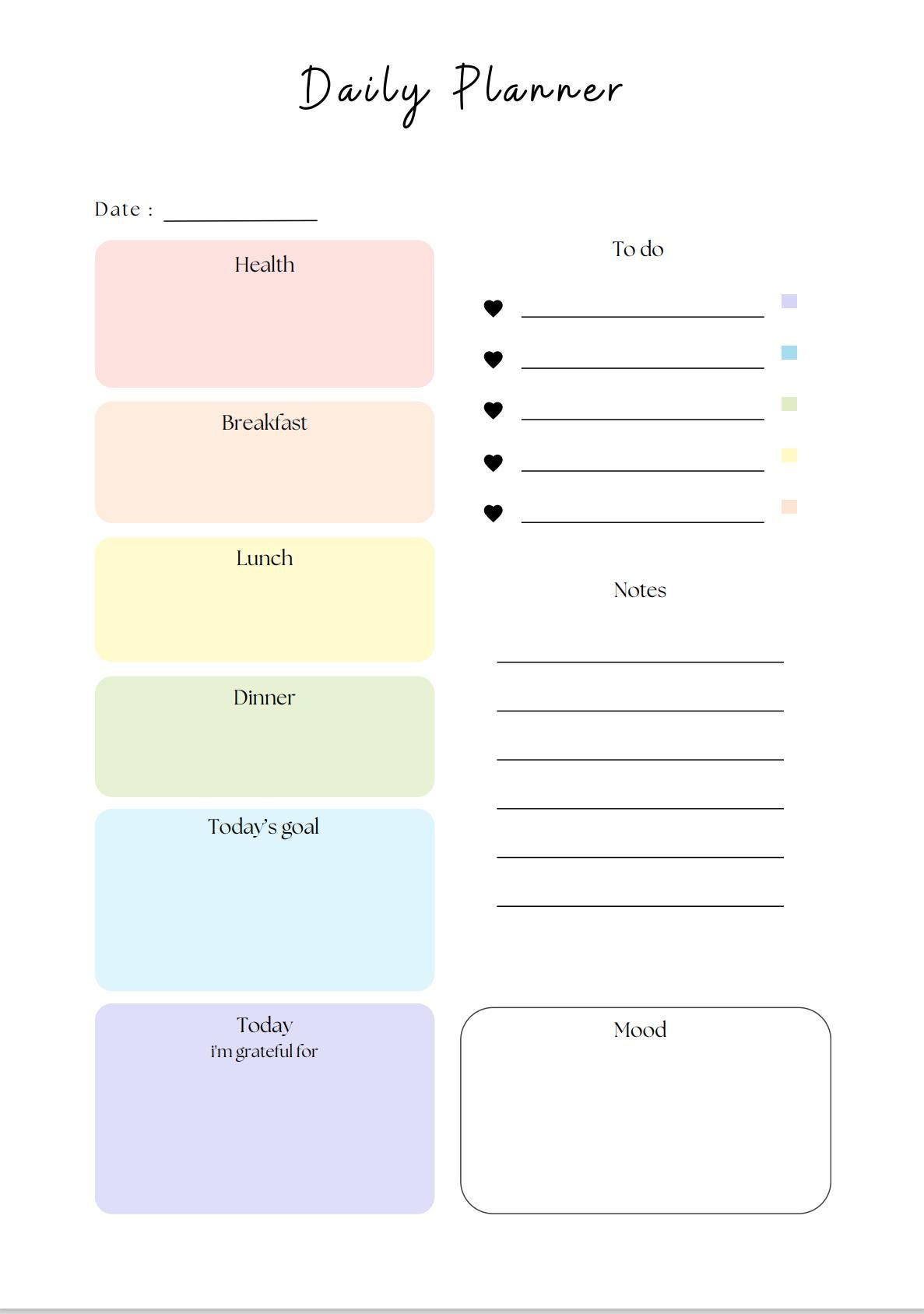 2025 Rainbow Printable Planner - Etsy