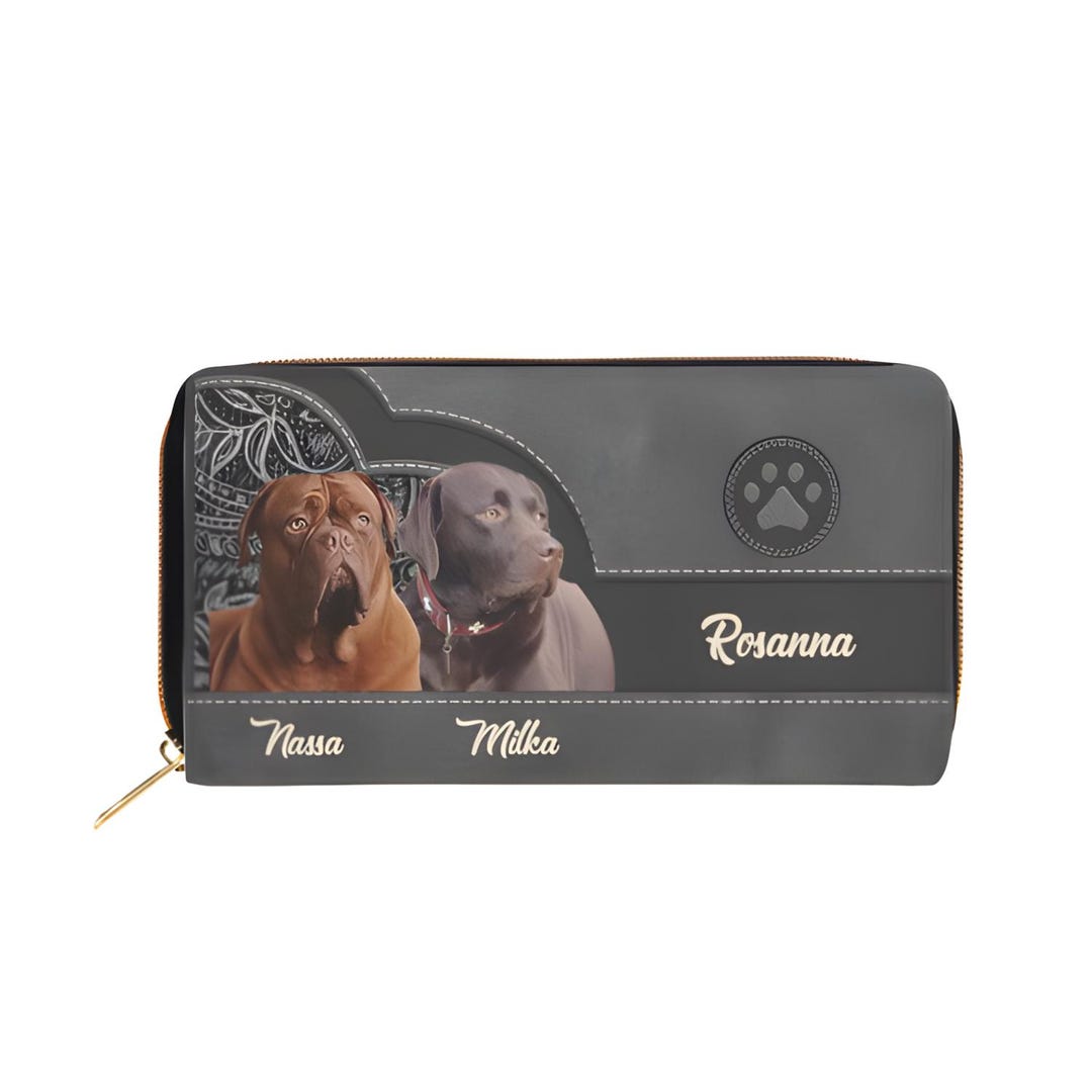 Personalized Pet Photo PU Leather Wallet: Custom Dog Cat Gift - Etsy