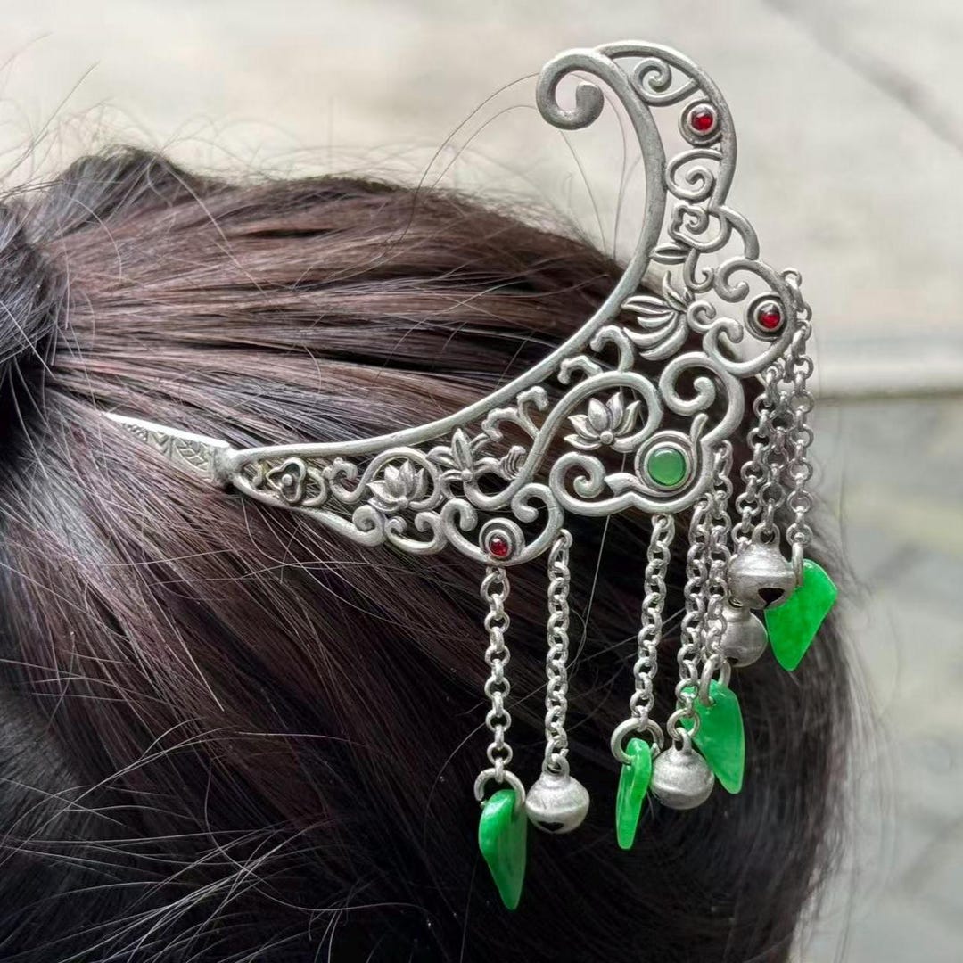 Exquisite Retro Style Handcrafted White Copper Hairpin,womens Hanfu ...