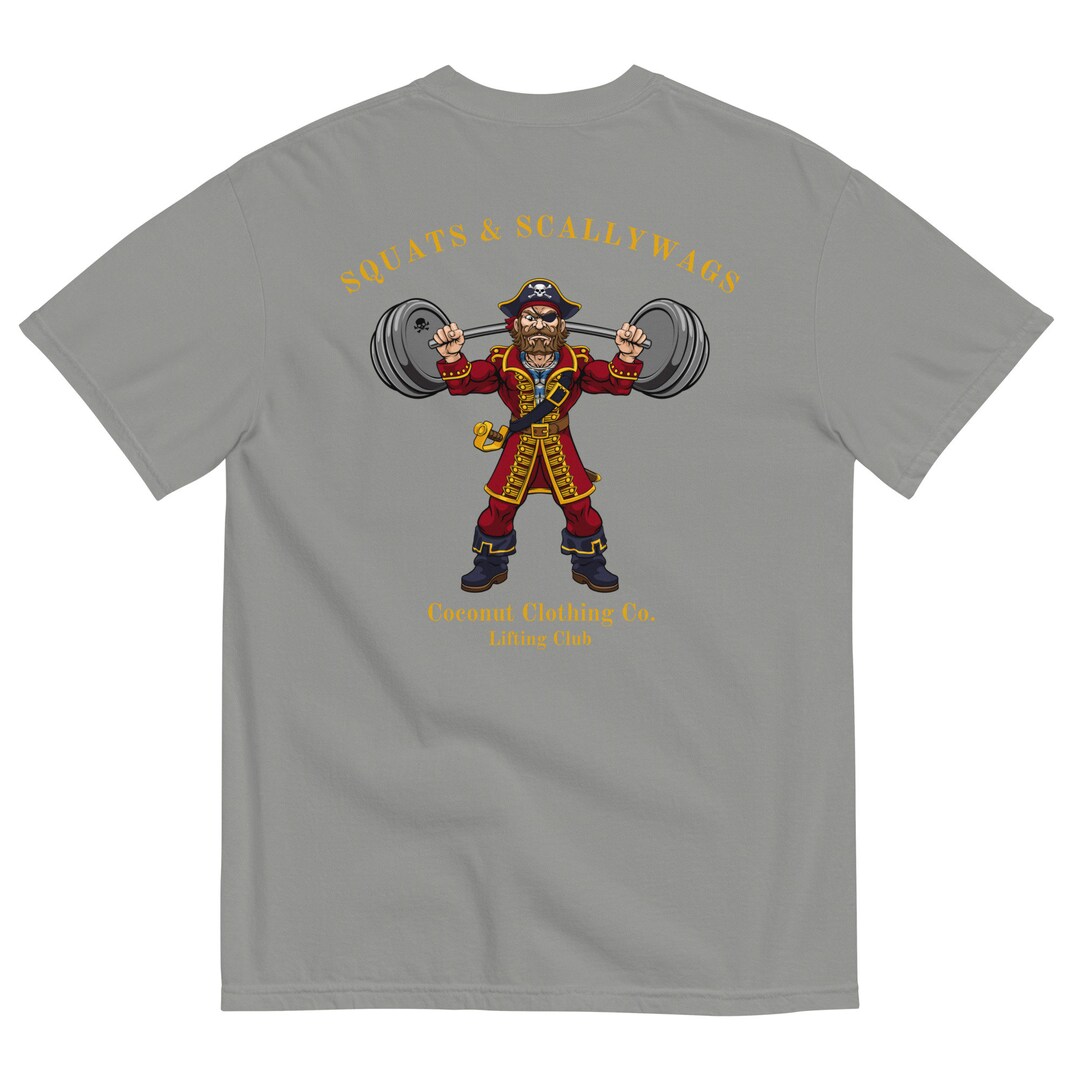 Squats & Scallywags Pirate Lifting Club Graphic T-shirt - Etsy