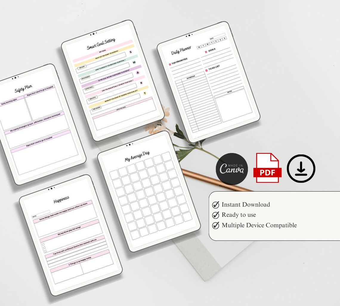 Vision Board Planner, Goal Setting Organizer, Inspirational Planner ...