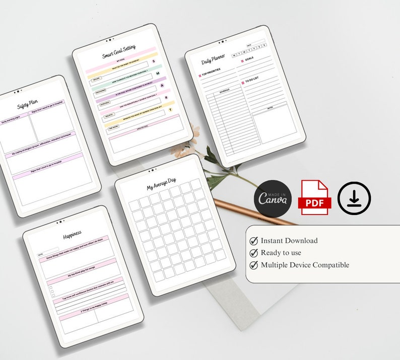 Vision Board Planner, Goal Setting Organizer, Inspirational Planner ...