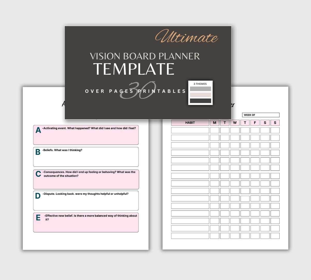 Vision Board Planner, Goal Setting Organizer, Inspirational Planner ...