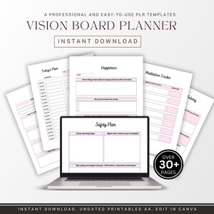 Vision Board Planner, Goal Setting Organizer, Inspirational Planner ...
