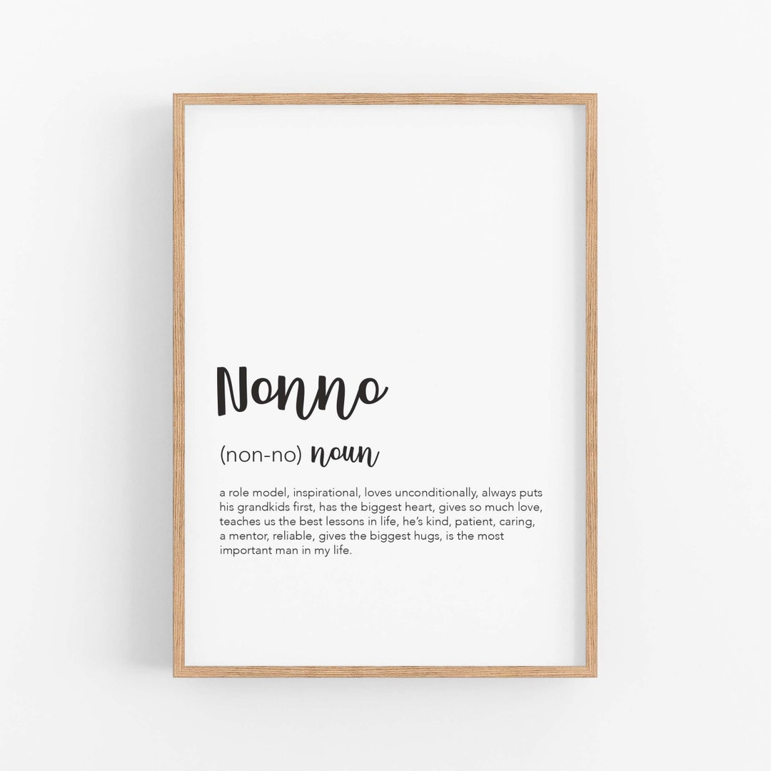 Gifts for Nonno, Nonno Definition Sign, Nonno Definition Printable ...