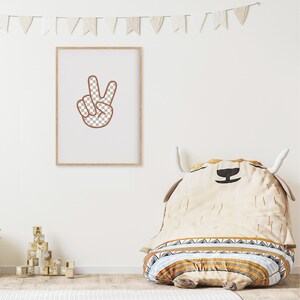 Peace Sign Printable Download, Boy Nursery Decor, Retro Boys Toddler ...