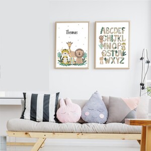 Kids Safari Animal Alphabet Printable, Jungle Animal ABC Educational ...