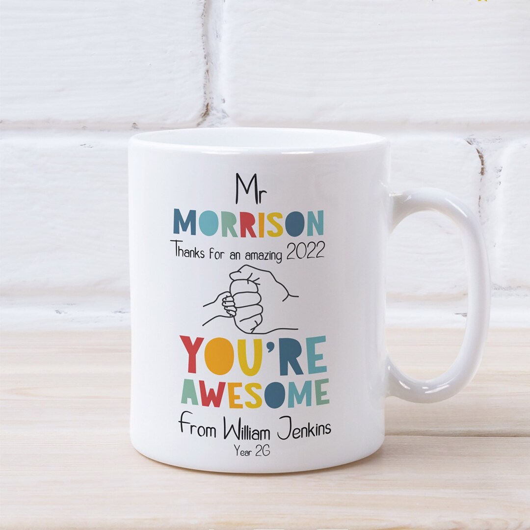 Male Teacher Gift Personalised Teacher Mug Teacher Appreciation Custom ...