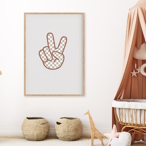 Peace Sign Printable Download, Boy Nursery Decor, Retro Boys Toddler ...