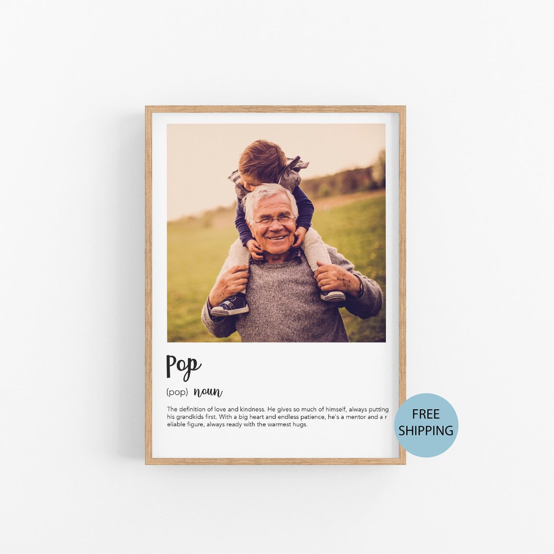 Custom Pop Definition Print Gift for Poppy New Pop Gifts Custom Grandpa ...