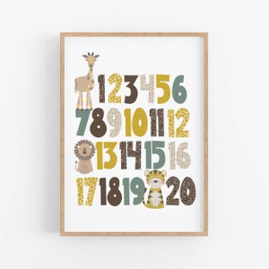 Jungle Animal Printable Safari Nursery Print Jungle Nursery Decor ...