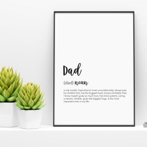 Definition Print, Dad Keepsake Print, Dad Sign, Dad Poster, Dictionary ...