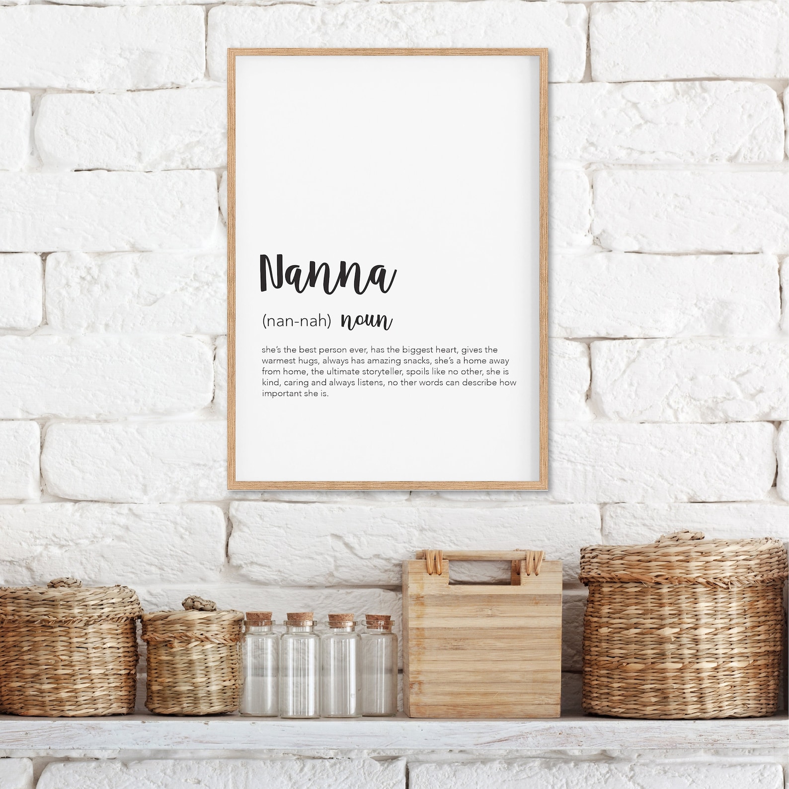 Gifts for Nanna, Nanna Definition Sign, Nanna Definition Printable ...