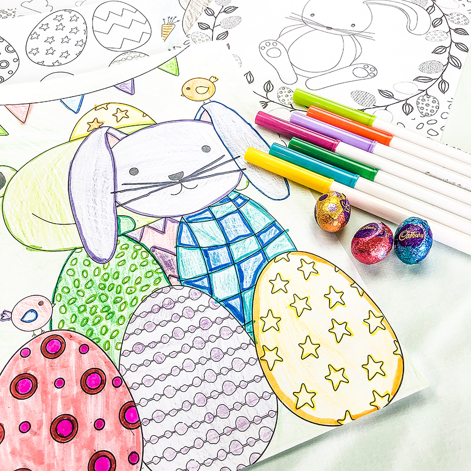 Printable Easter Colouring Pages Printable Easter Colouring | Etsy