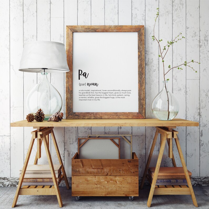 Definition Print, Pa Wall Art, Dictionary Print, Pa Poster, Pa Fathers ...