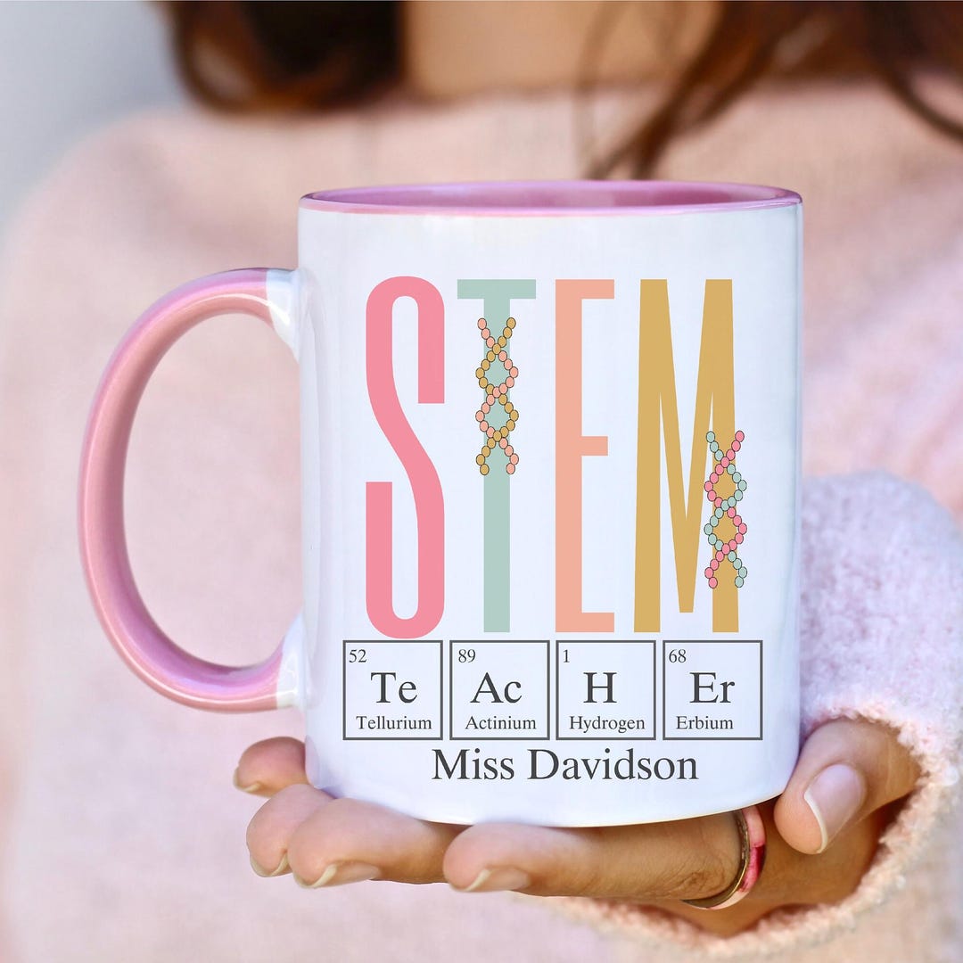 Custom Stem Teacher Name Mug Stem Women in Stem Teacher Gift ...