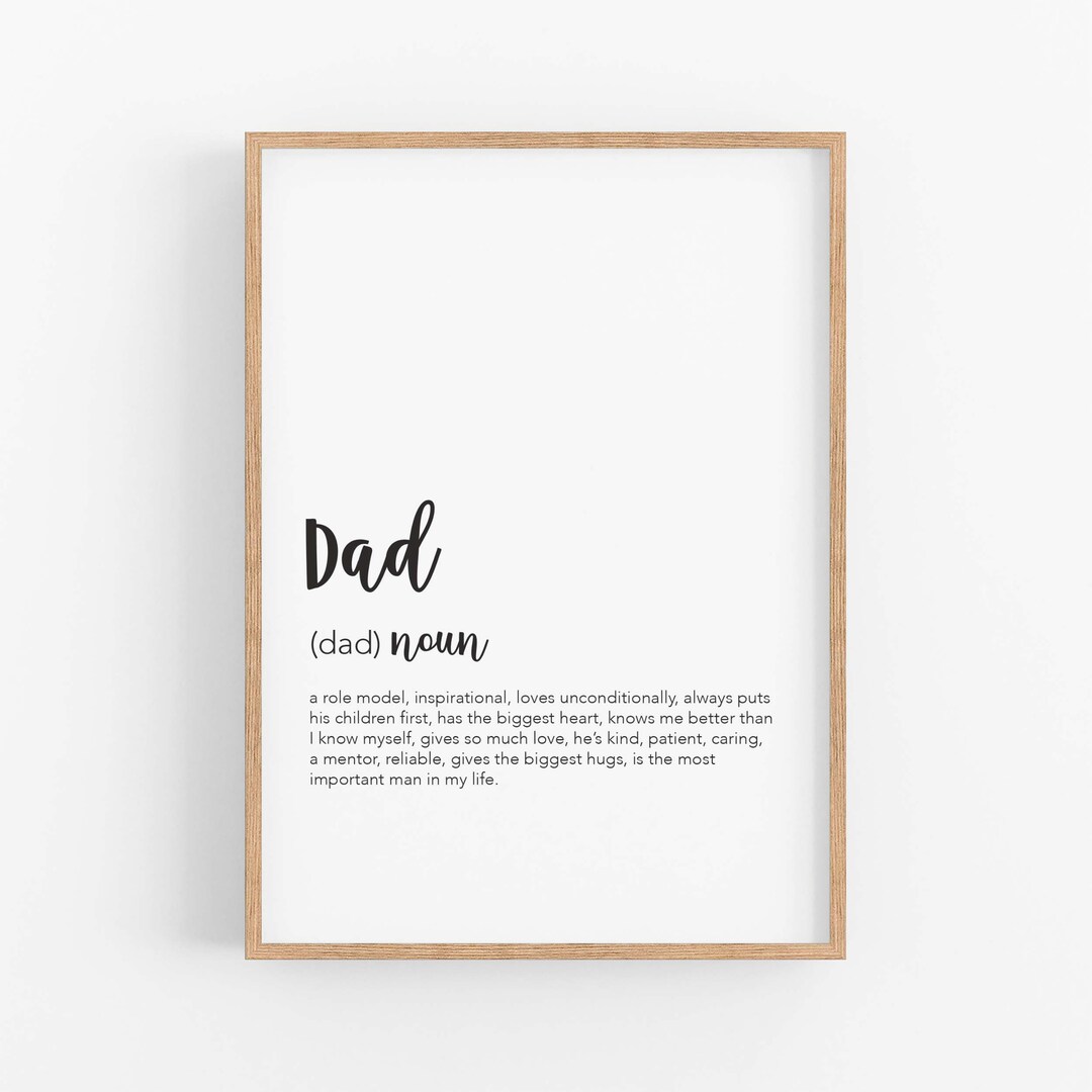 Definition Print, Dad Keepsake Print, Dad Sign, Dad Poster, Dictionary ...