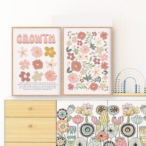 Positivity Growth Mindset Printable, Mushroom Print, Spring Flower ...