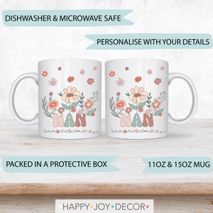 Personalised Nan Mug With Grandkids Names Custom Nan Mug Promoted to ...
