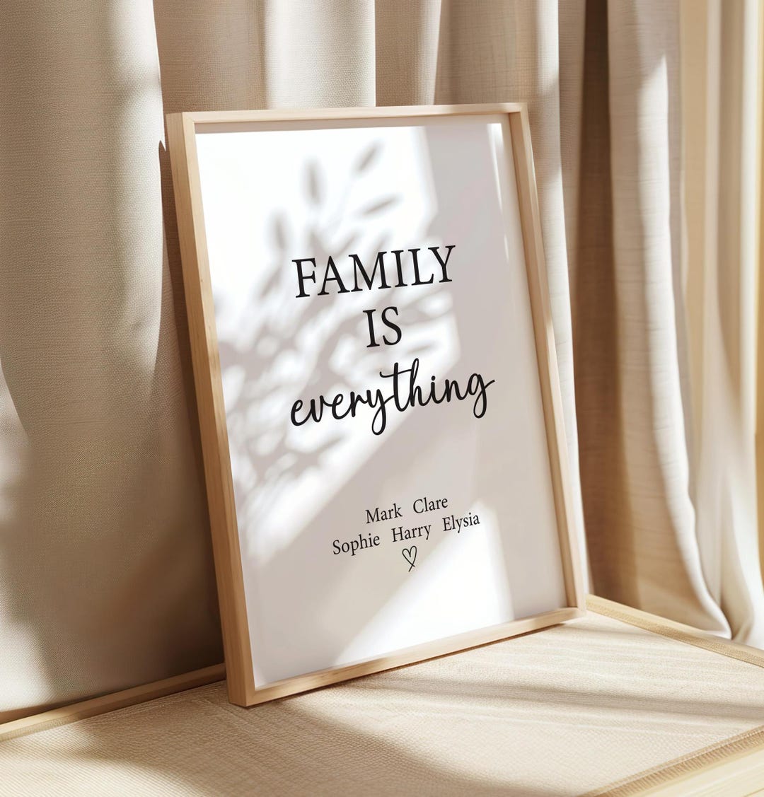 Personalised Family Names Print Custom Print Gift for Parents From ...
