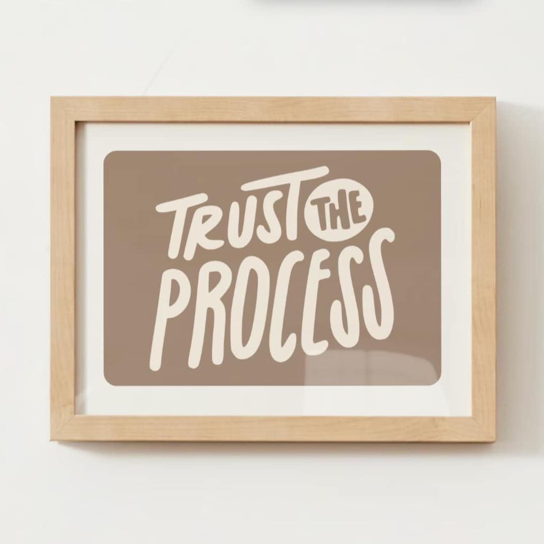 Trust the Process | Typography Collection | Printable Wall Art ...