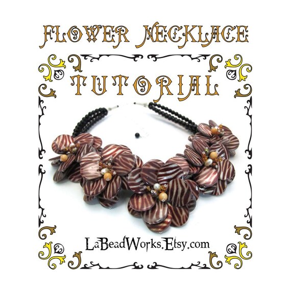 Items Similar To Beaded Flower Necklace DIY Tutorial PDF On Etsy items-similar-to-beaded-flower-necklace-diy-tutorial-pdf-on-etsy