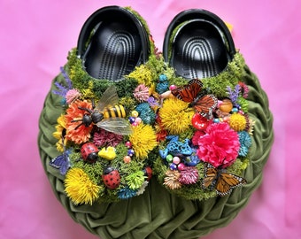 Custom Garden-inspired Crocs moss Crocs - Etsy