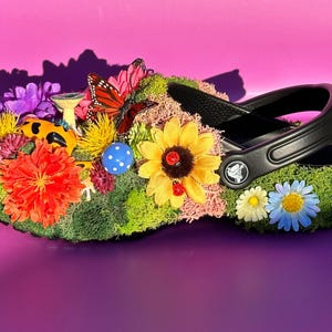 Custom Garden-inspired Crocs (moss Crocs) - Etsy