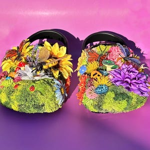 Custom Garden-inspired Crocs (moss Crocs) - Etsy