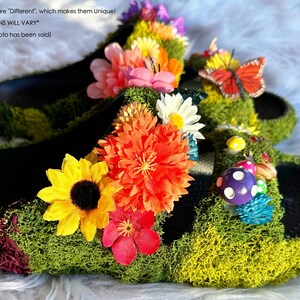 Custom Garden-inspired Crocs (moss Croc Slides) - Etsy