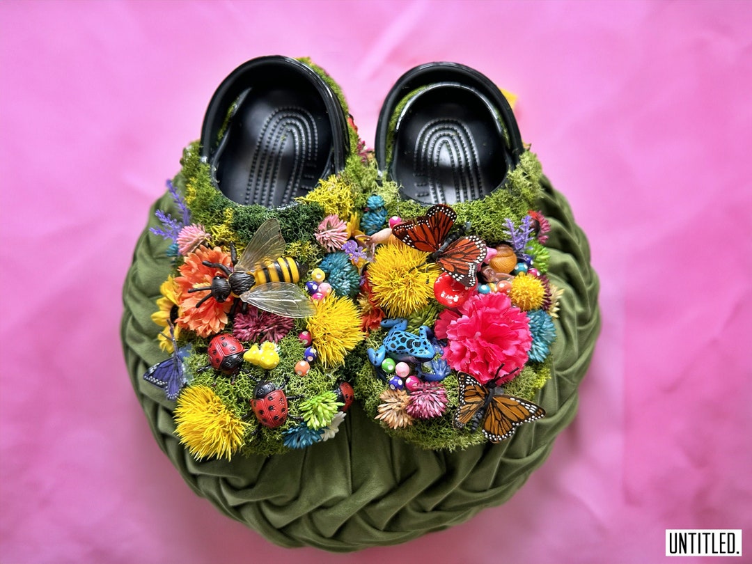 Custom Garden-inspired Crocs (moss Crocs) - Etsy